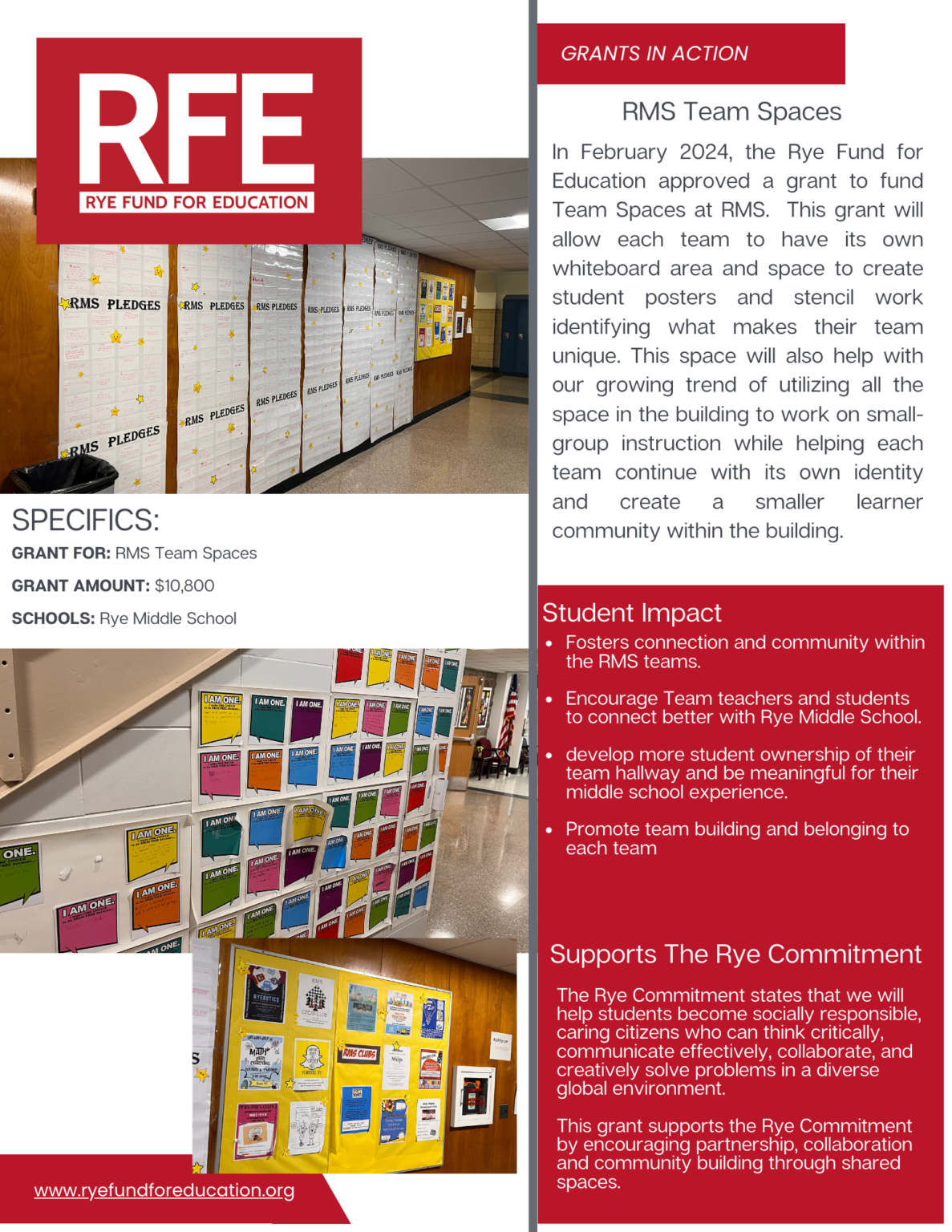 RMS Team Spaces- $10,800 (February 2024) - Rye Fund for Education